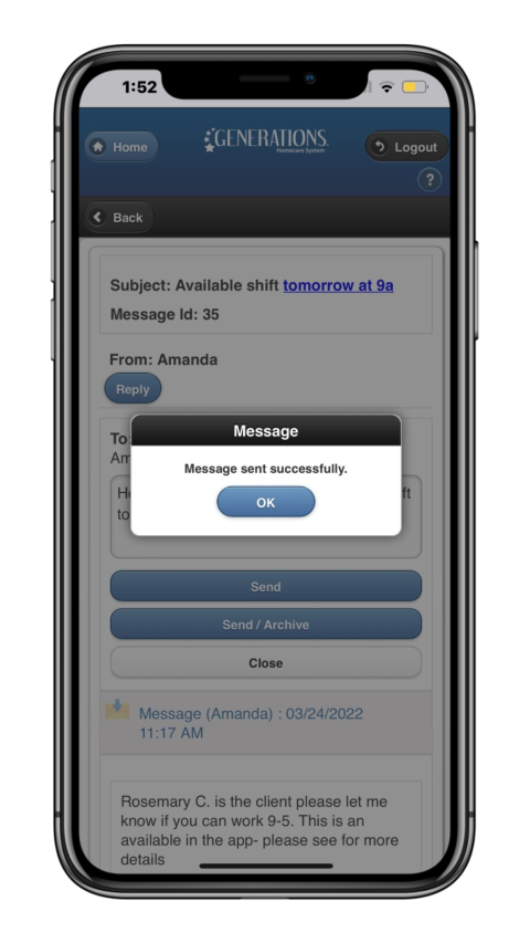 Caregiver Software - Generations Homecare System
